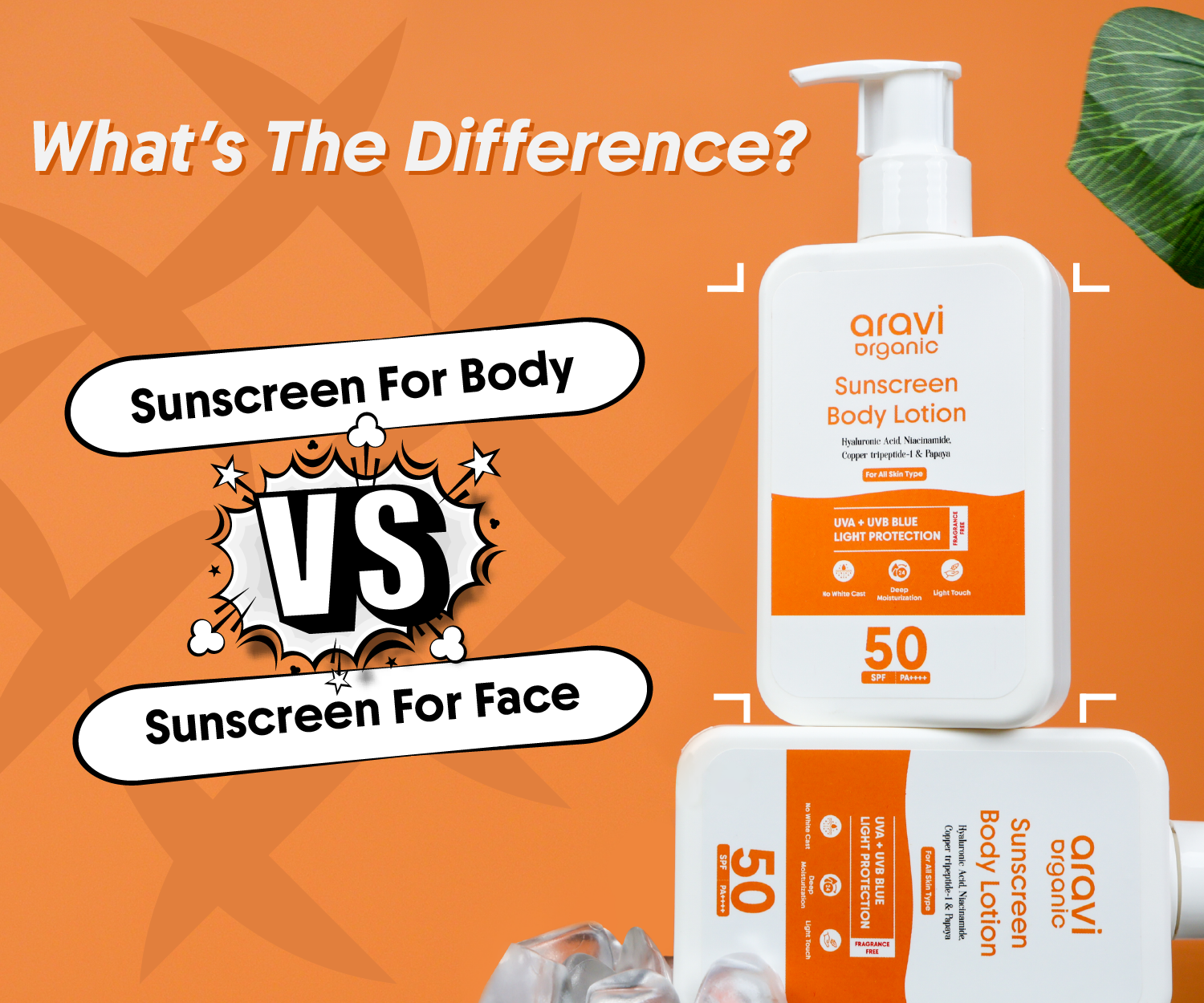 Sunscreen for Body vs Sunscreen for Face–What’s the Difference? – Aravi ...